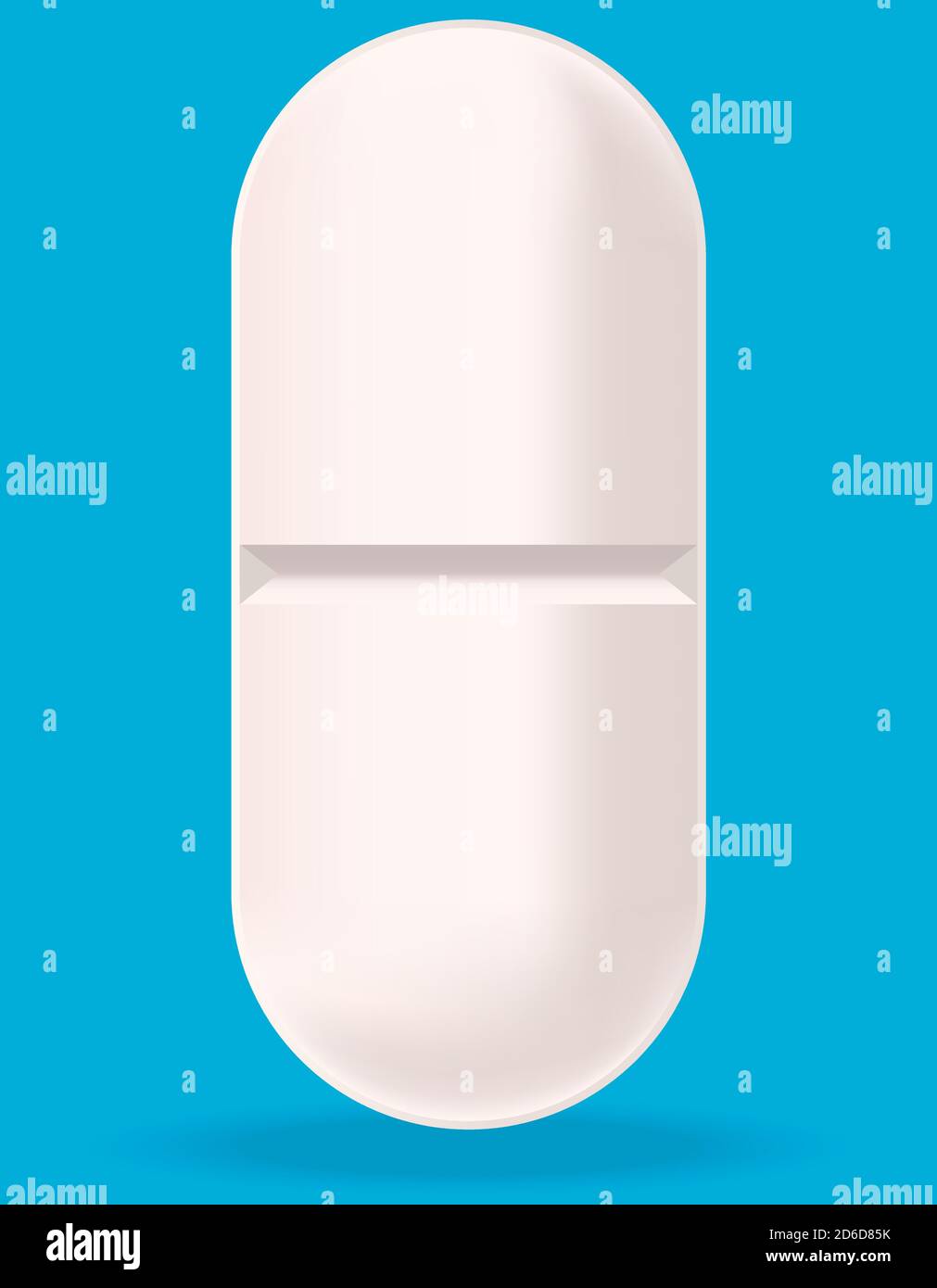 White medical tablet. Pill in realistic style Stock Vector Image & Art ...