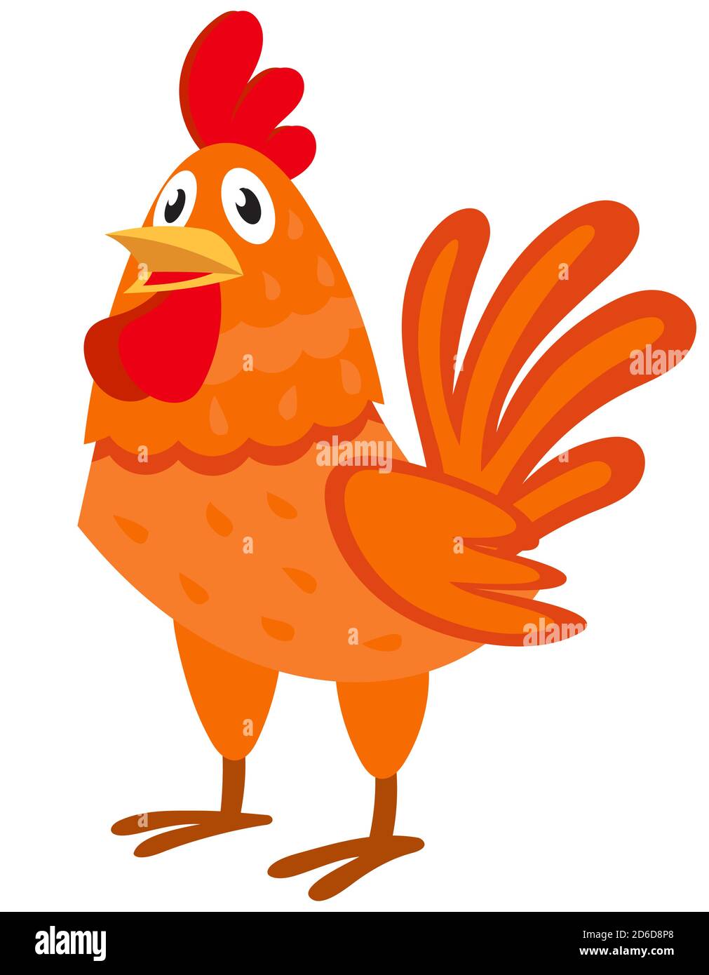 Cock three quarter view. Farm animal in cartoon style Stock Vector ...
