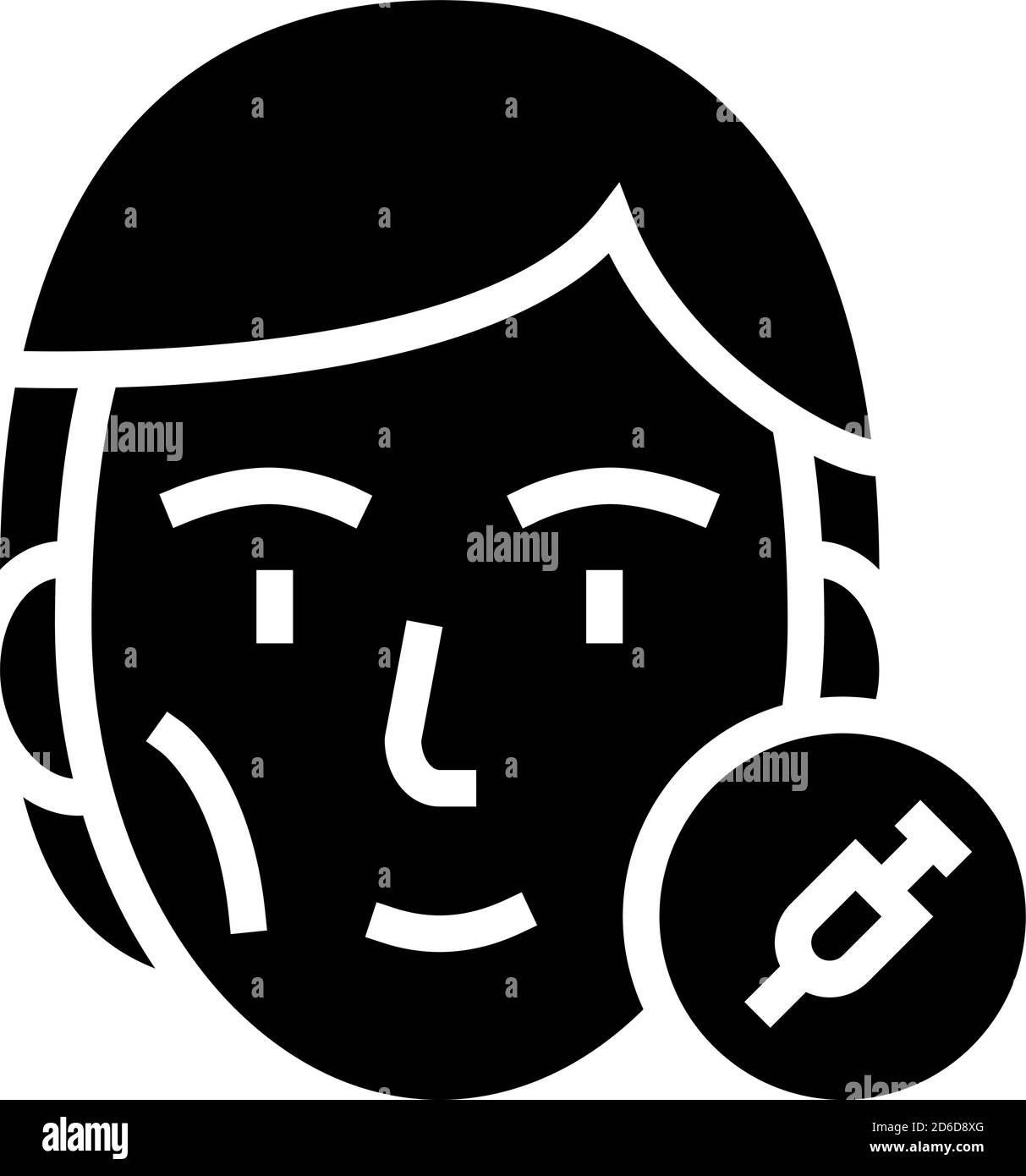 botox injections glyph icon vector black illustration Stock Vector ...