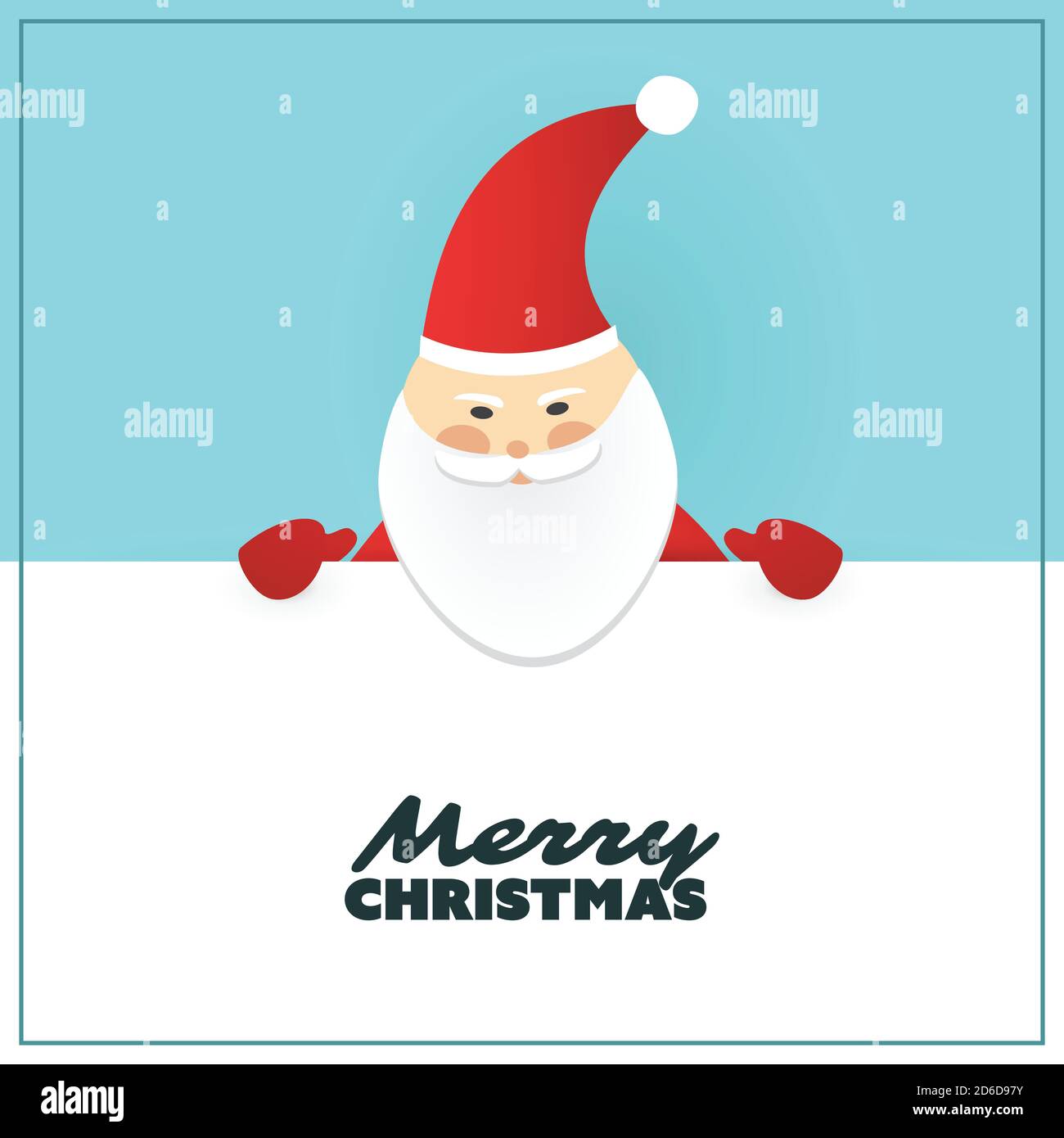 Christmas Greeting Card Design Template with Santa Claus Stock Vector ...