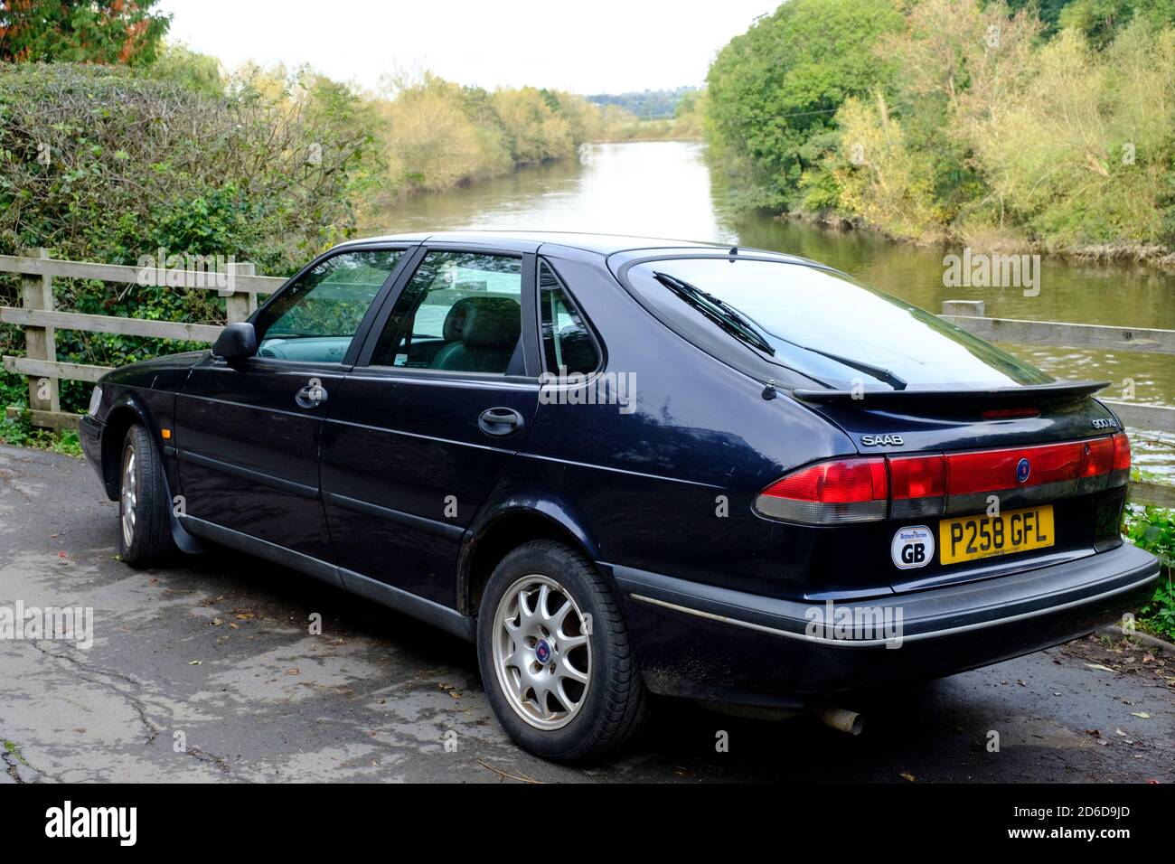 Saab Motor Car, 1996 Blue Saab 900 Stock Photo - Alamy