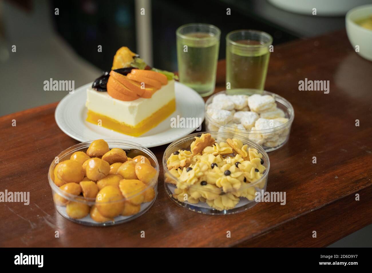 Indonesian cookies with pineapple filling, served to celebrate Idul ...