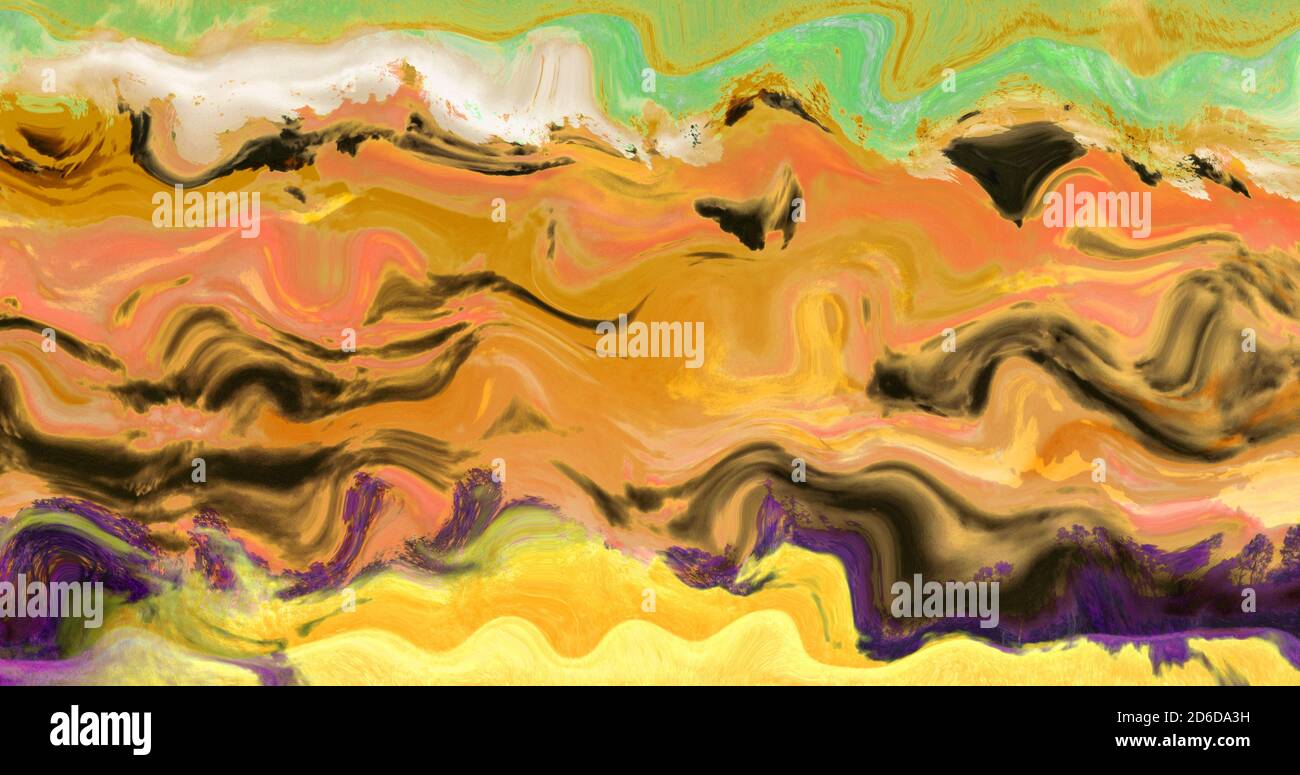 Abstract Colorful Paint Ink Liquid. Liquid multiple mixed color ...