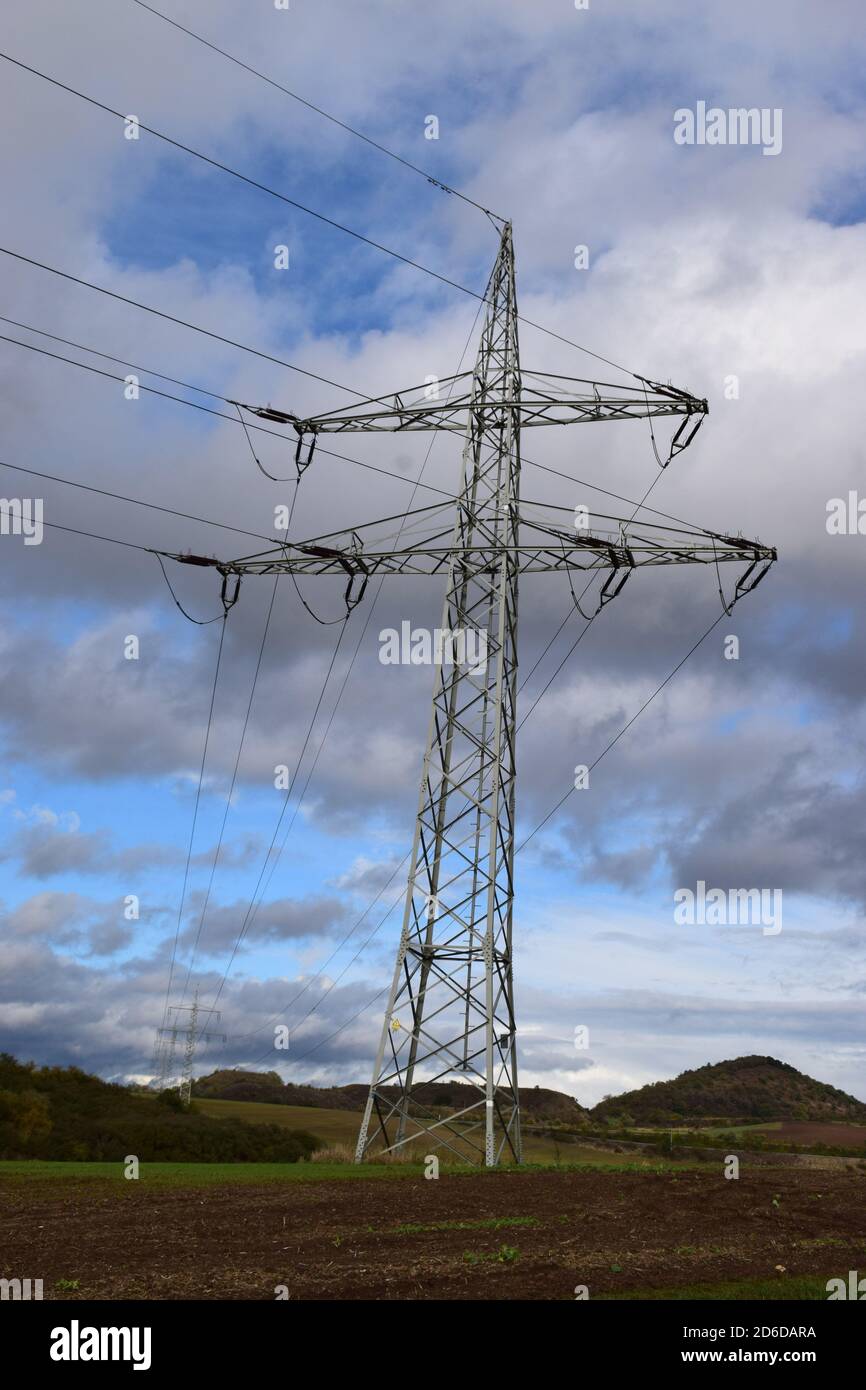 power grid pylon Stock Photo - Alamy