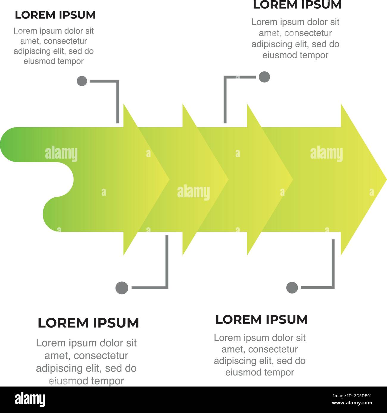 timeline workflow or process template with arrows vector illustration ...