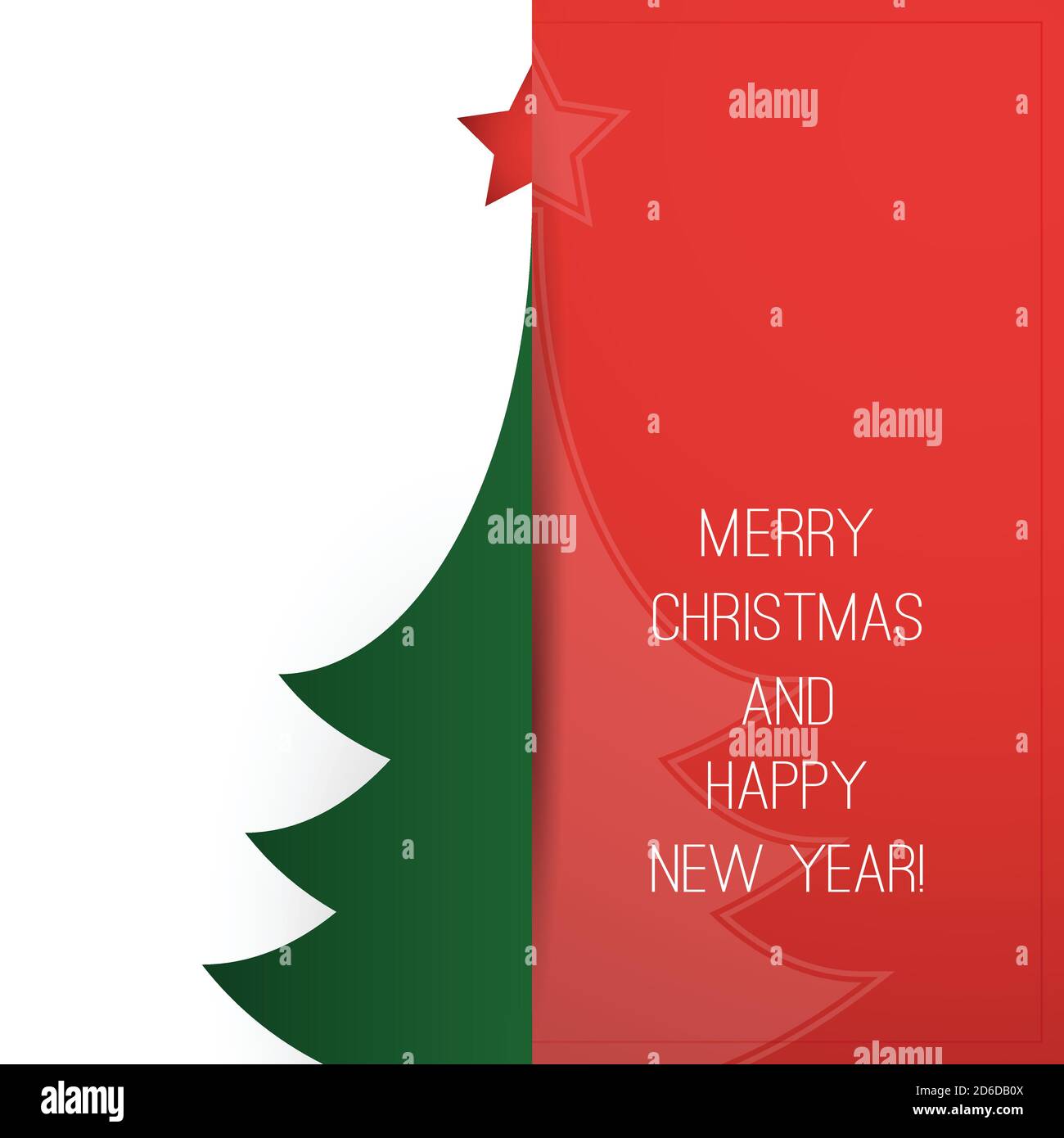Seasons Greetings, Christmas and New Year Card Design Template Stock ...