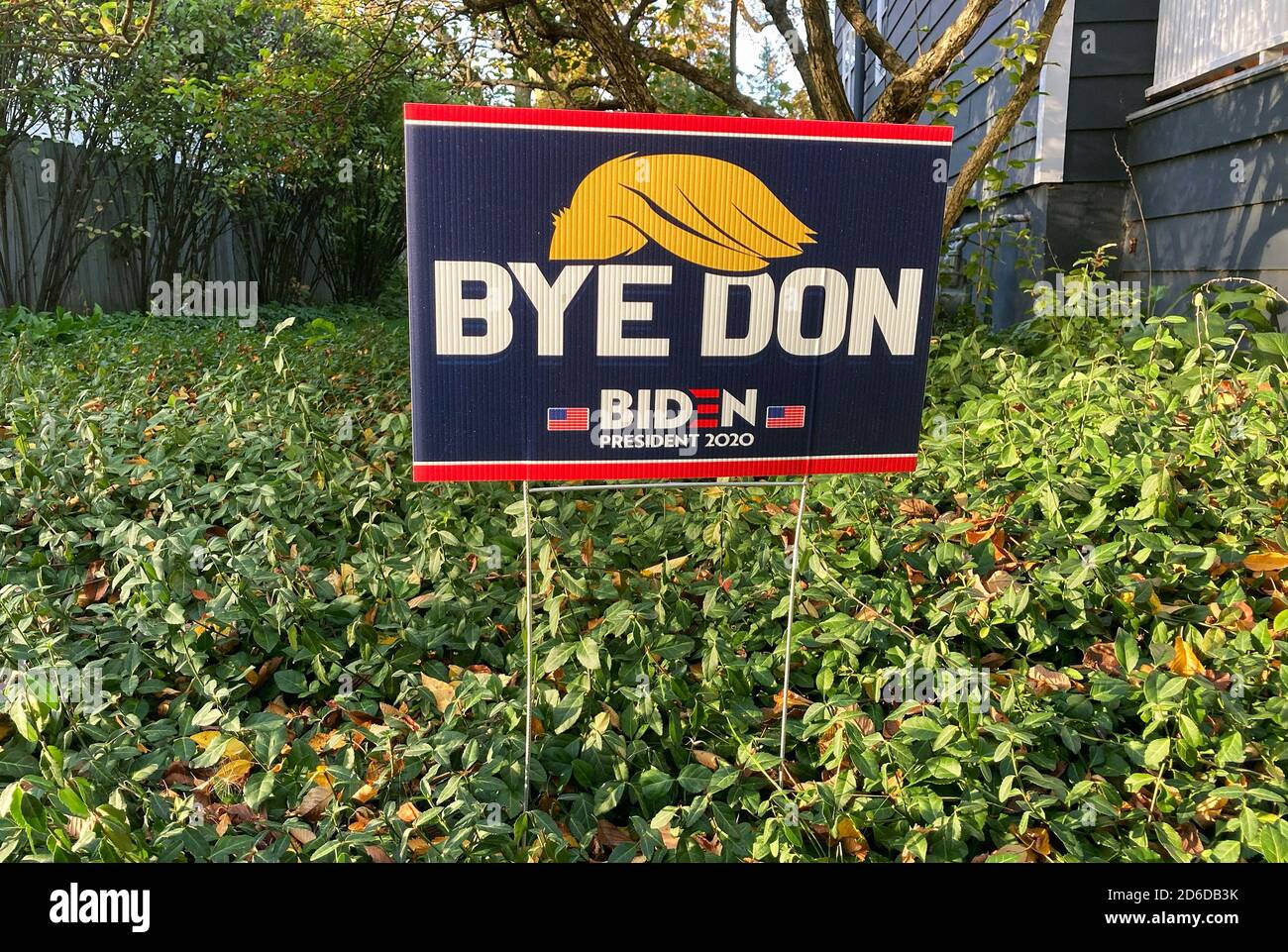 "Bye Don", Political Yard Sign on the upcoming presidential election in ...