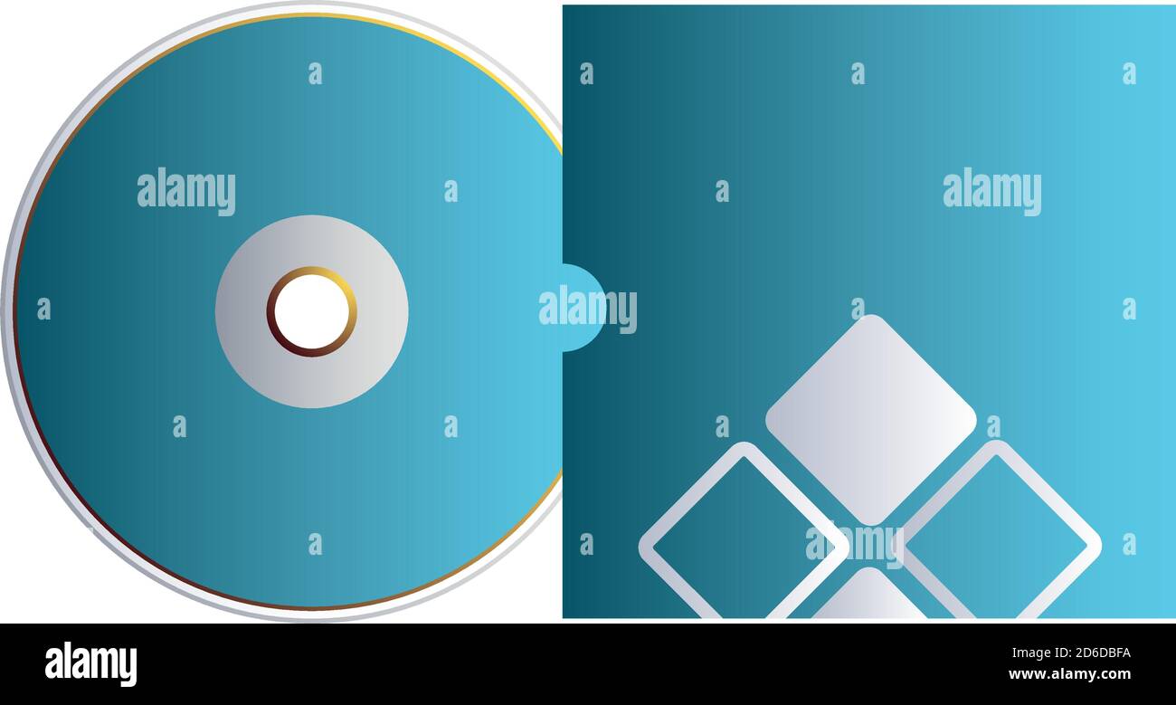cover and cd blue with corporate identity vector illustration design ...