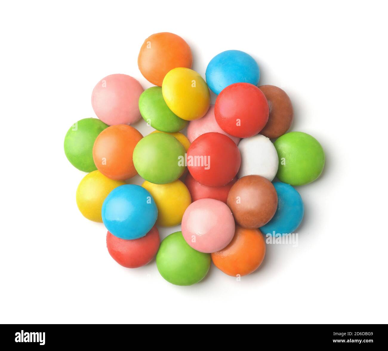 Pile of colorful glazed button candies isolated on white Stock Photo ...