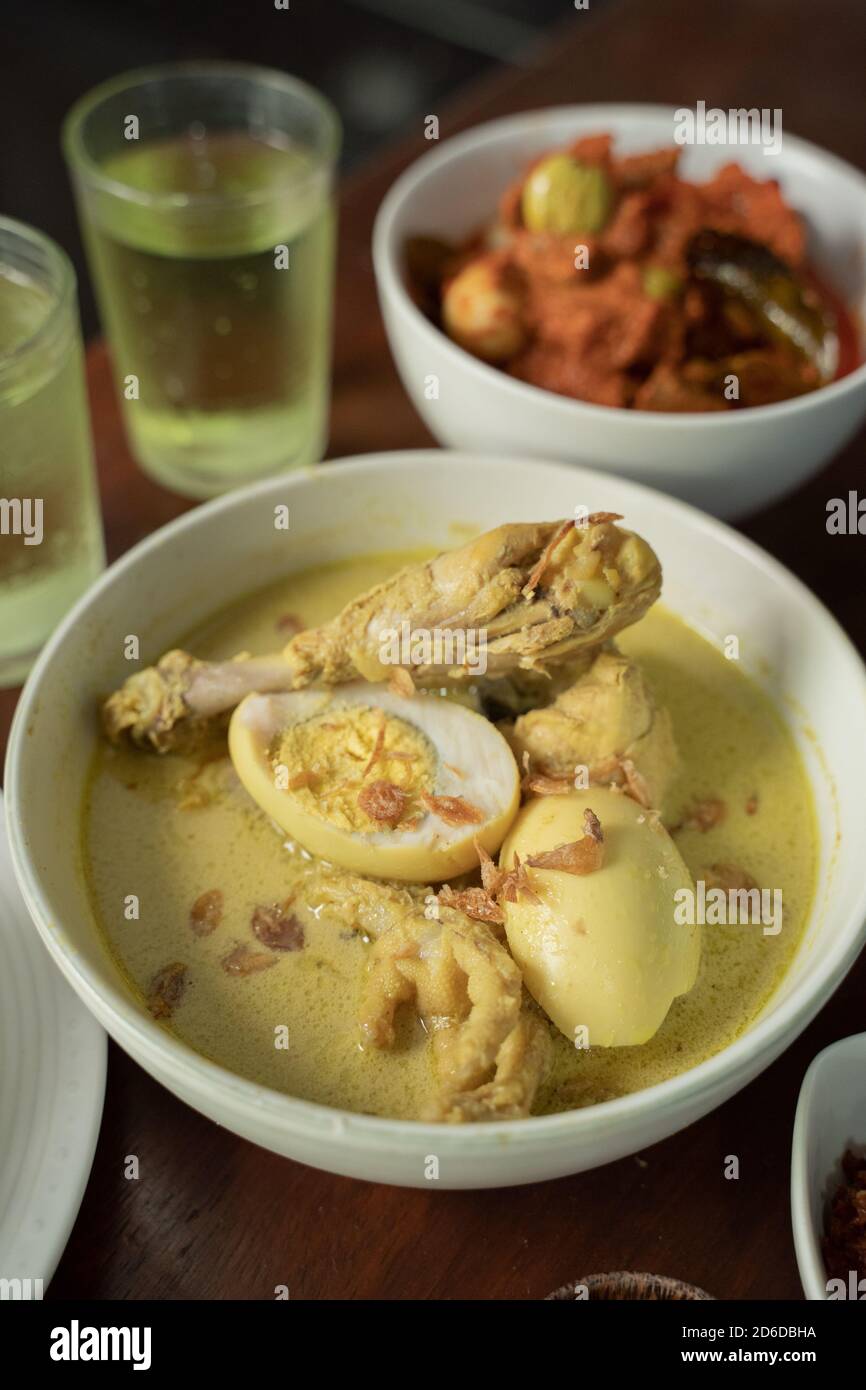 Chicken braised in coconut milk with turmeric called Opor Ayam ...