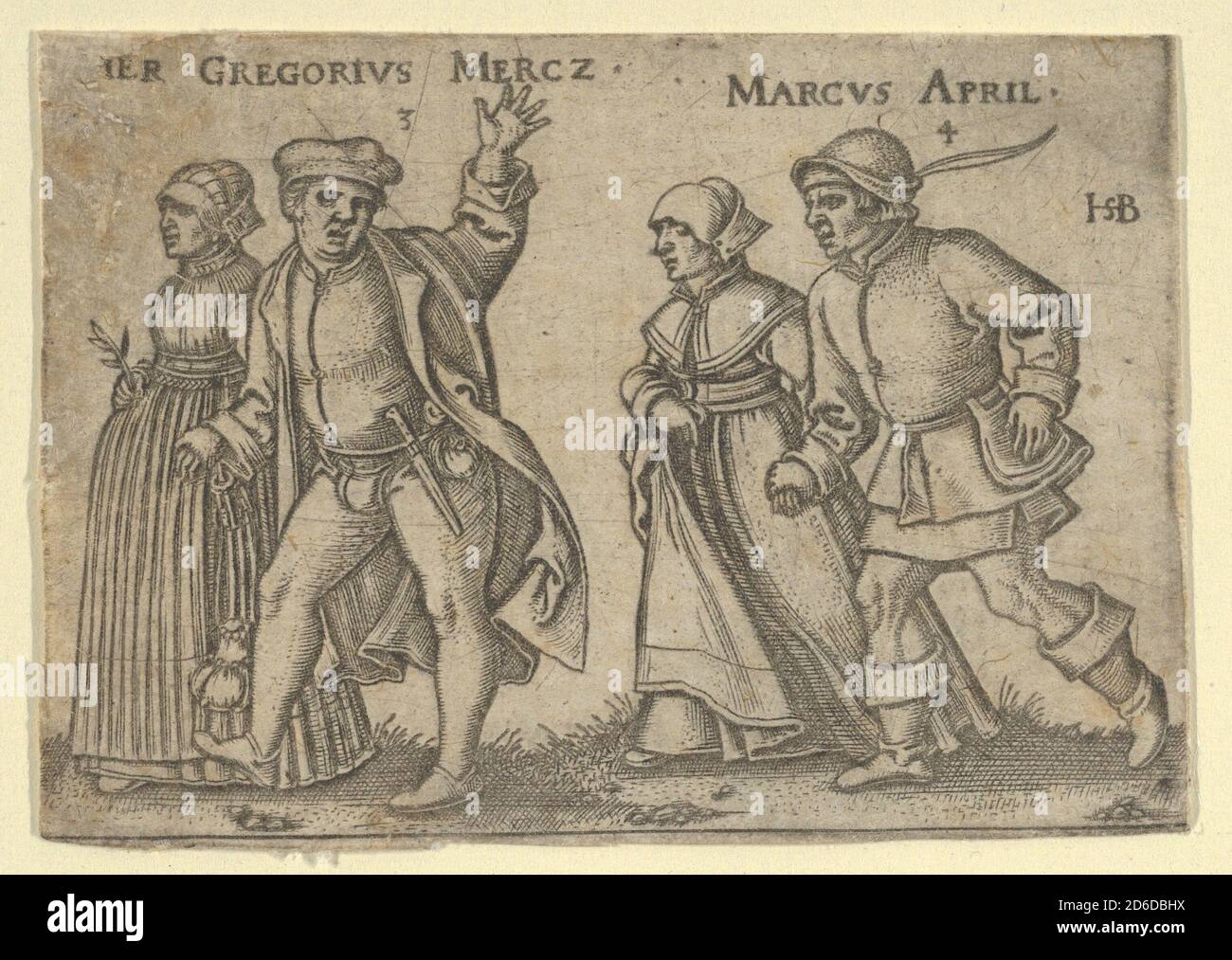 March and April (copy). [Her Gregorius Mercz] Stock Photo - Alamy