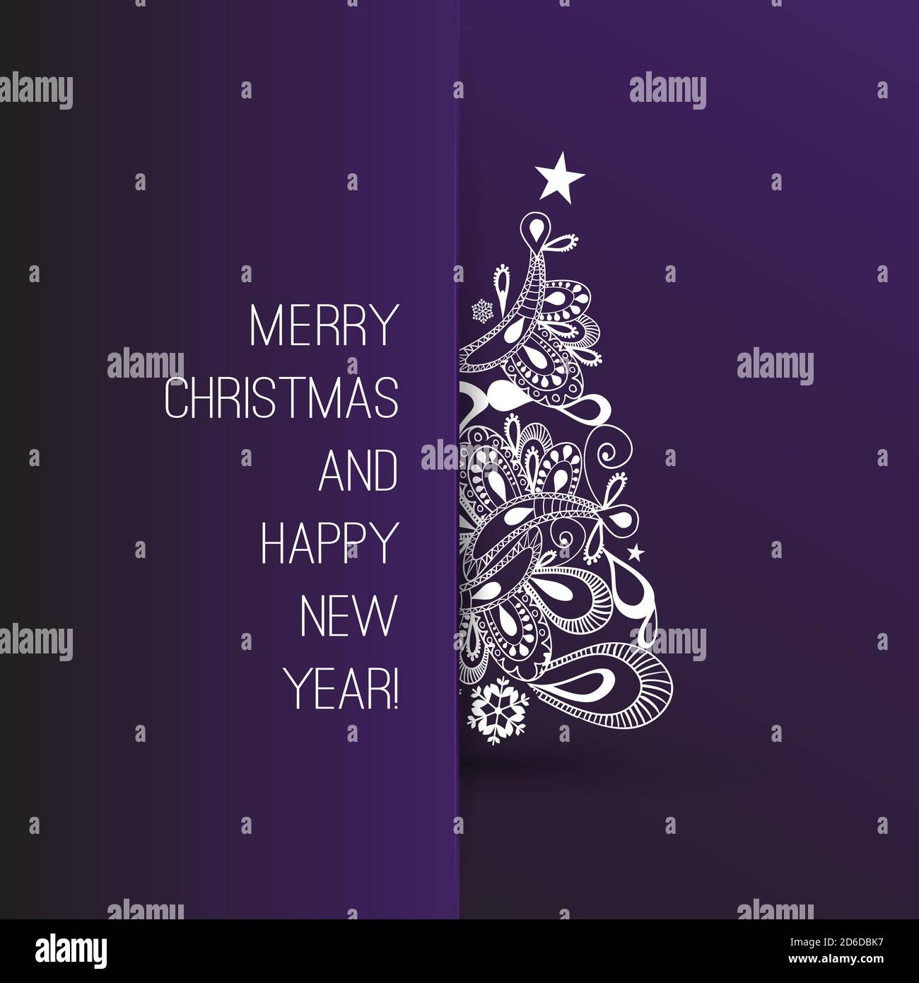 Seasons Greetings, Christmas and New Year Card Design Template Stock ...