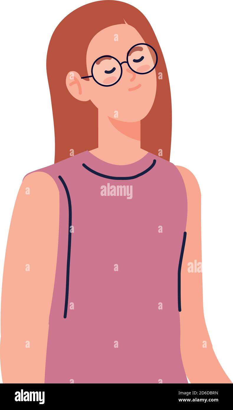 woman cartoon with glasses vector design Stock Vector Image & Art - Alamy