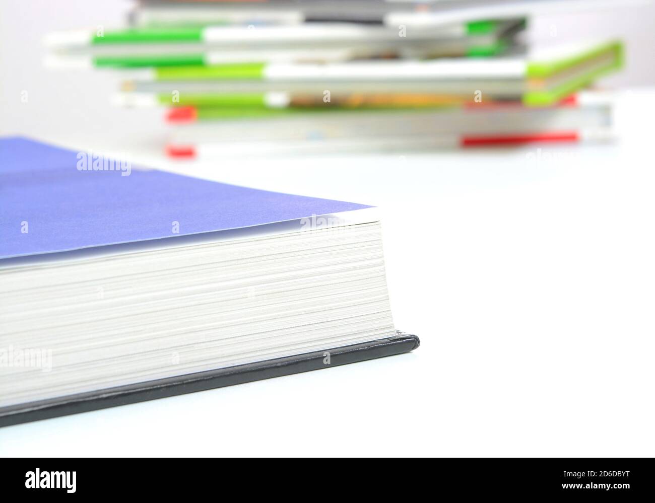 Closeup up view of isolated books in a library Stock Photo - Alamy