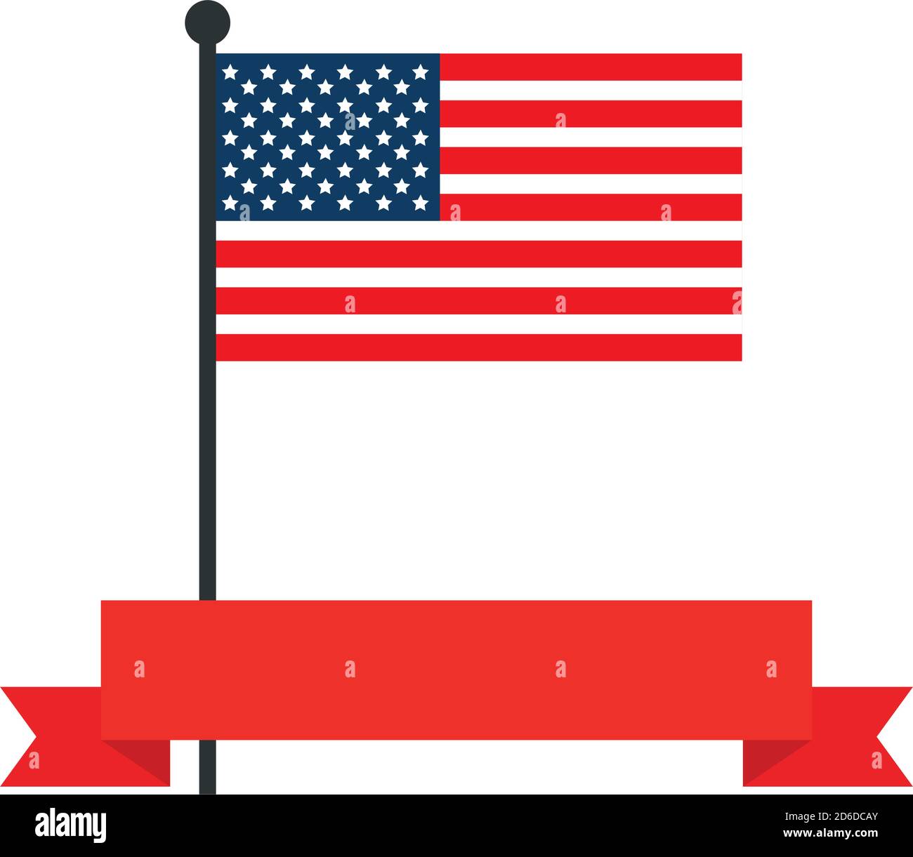 usa flag with ribbon vector design Stock Vector Image & Art - Alamy