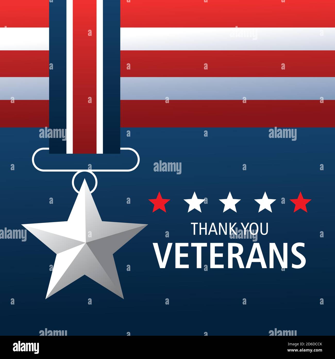 happy veterans day, thanks you card, medal star memorial vector ...