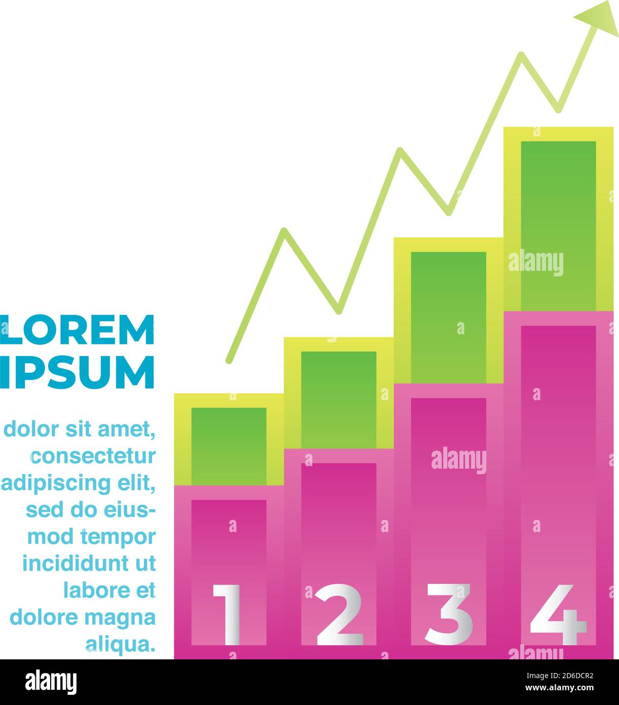 infographic diagram report growth arrow business vector illustration ...