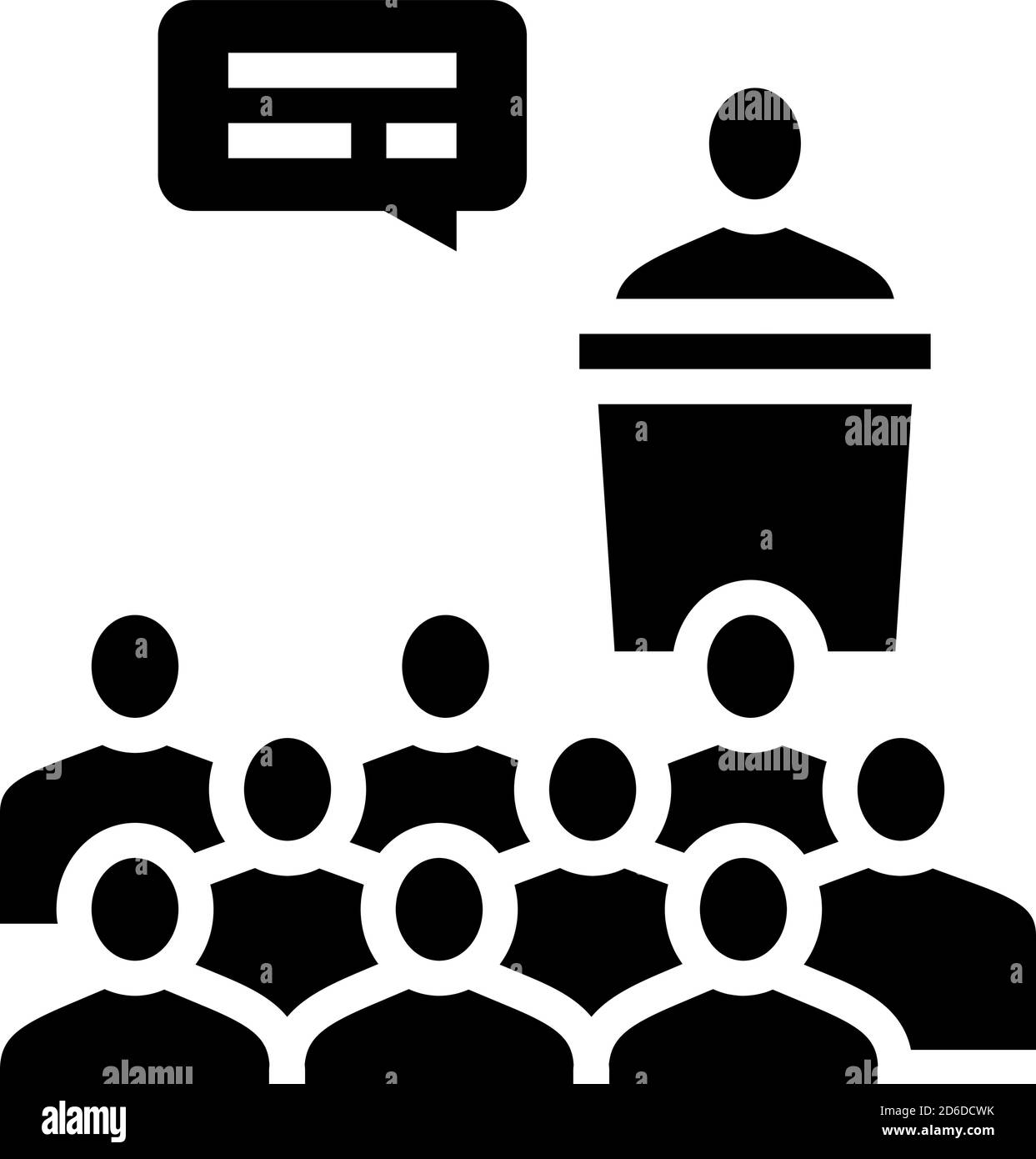 business conference glyph icon vector black illustration Stock Vector ...