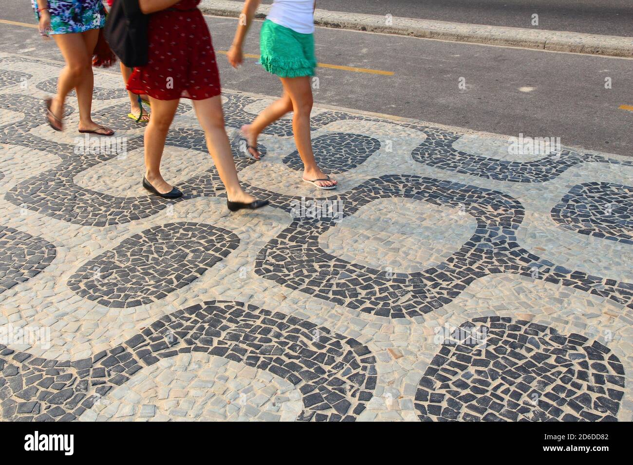 Brazil - Rio de Janeiro. Ipanema sidewalk pattern Stock Photo - Alamy