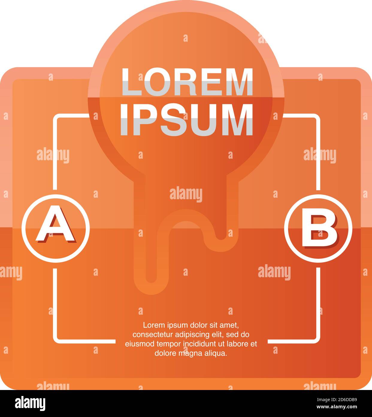 infographic graph presentation two options banner modern template ...