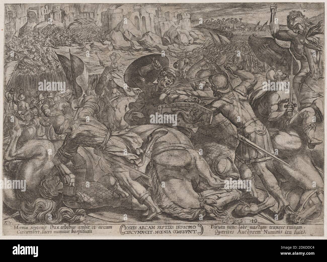 Plate 10: The Fall of Jericho, from 'The Battles of the Old Testament ...