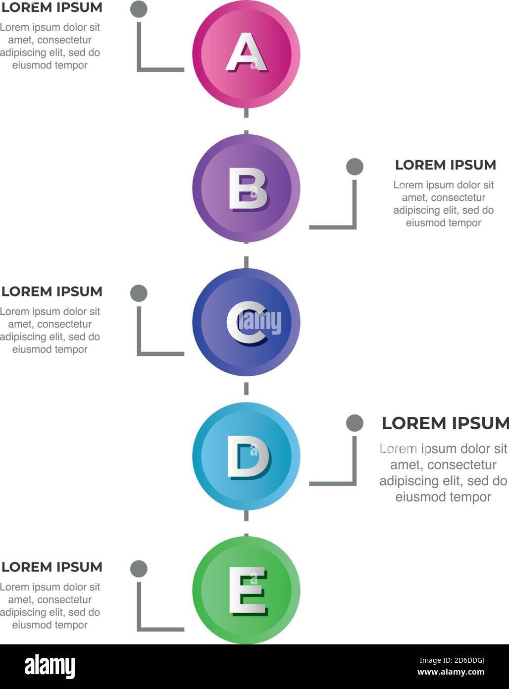 infographic consisting of 5 parts business presentation vector ...