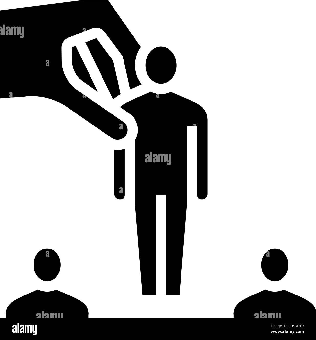 reshuffle of workers glyph icon vector illustration Stock Vector Image ...