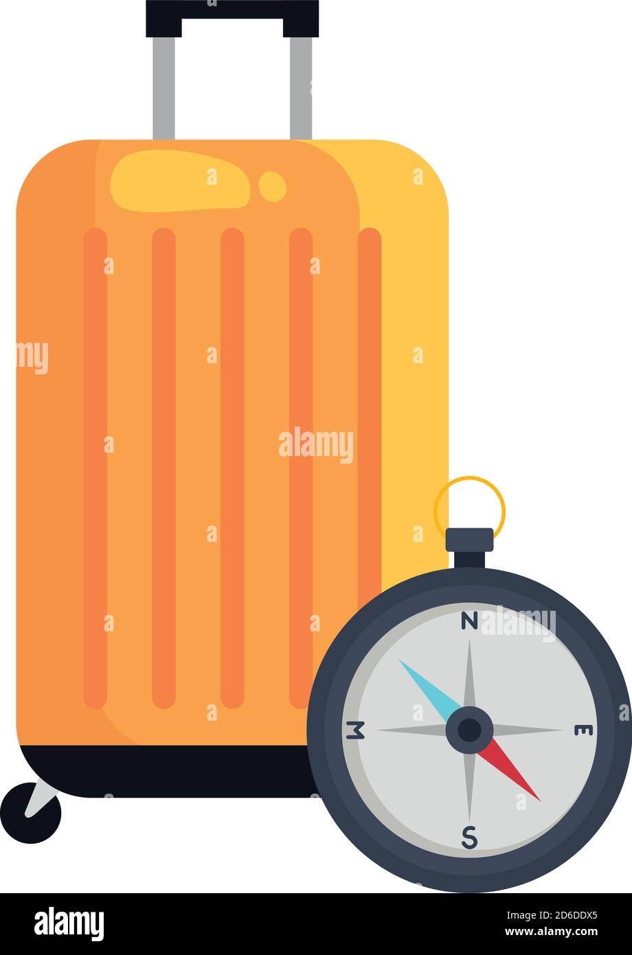 travel bag and compass vector design Stock Vector Image & Art - Alamy