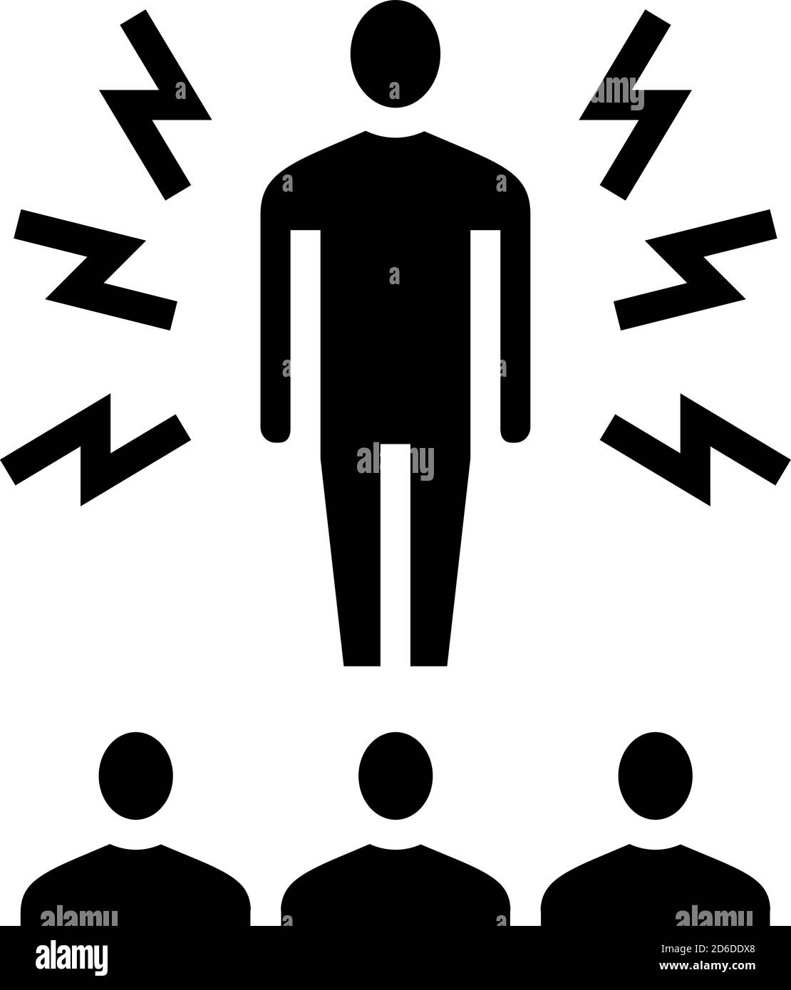 angry worker glyph icon vector black illustration Stock Vector Image ...