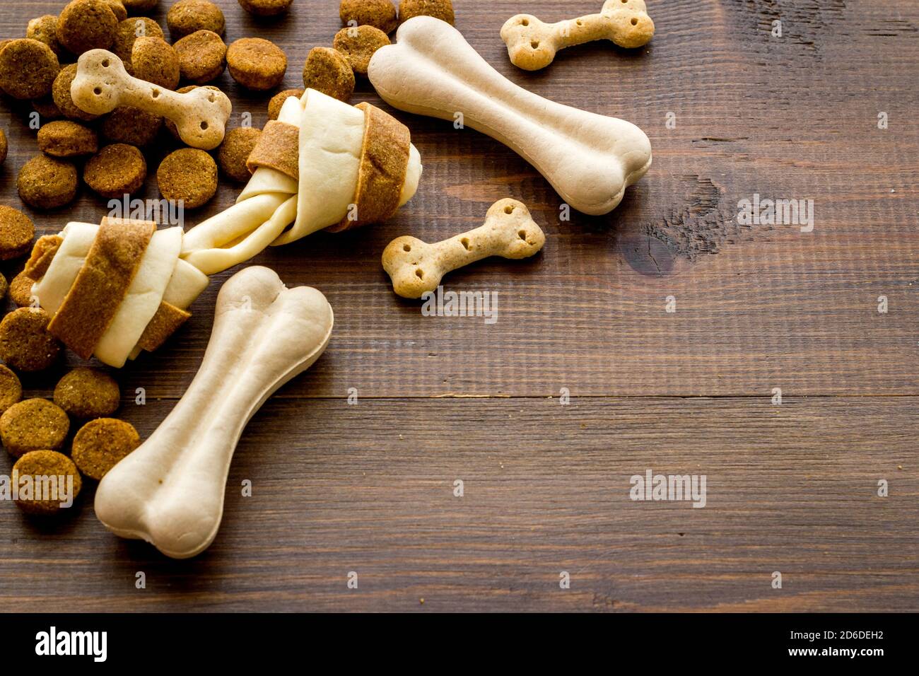 Close up of dog dry food. Pet food background Stock Photo - Alamy