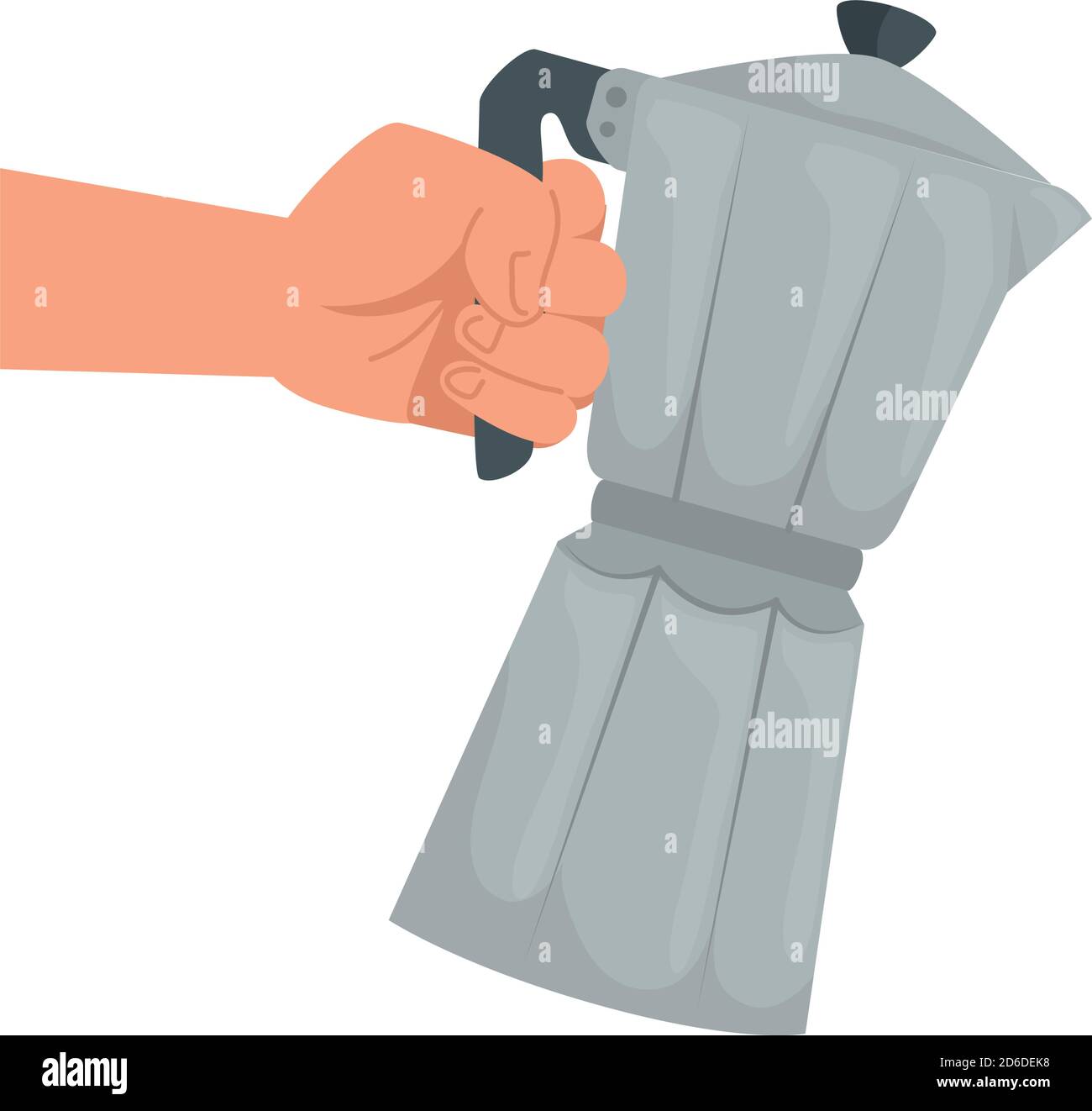 hand holding coffee moka pot vector design Stock Vector Image & Art - Alamy