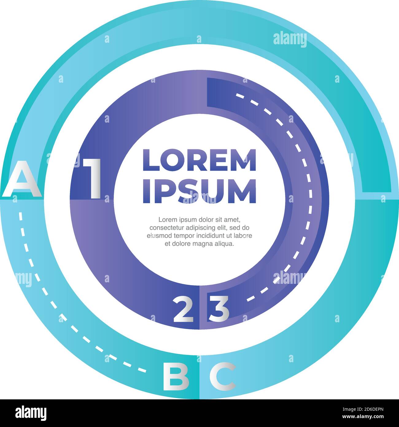 infographic circular element and layout with number and letter vector ...