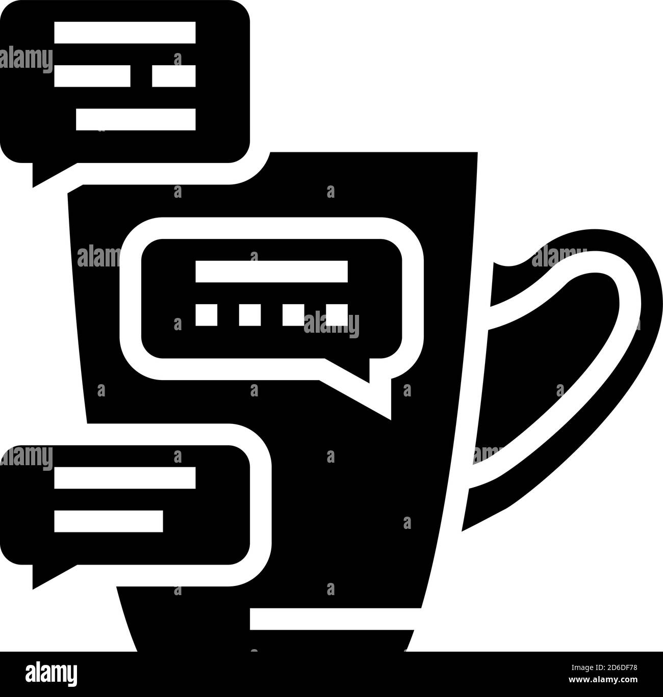 coffee break communication glyph icon vector illustration Stock Vector ...
