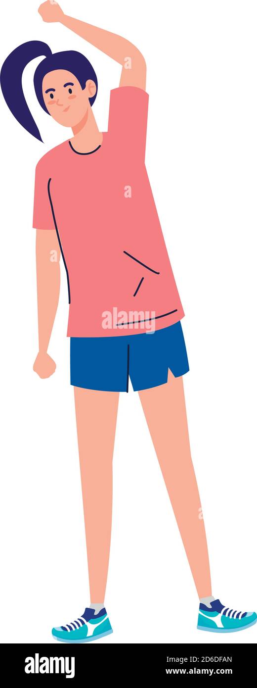Woman Exercising Cartoon High Resolution Stock Photography and Images ...
