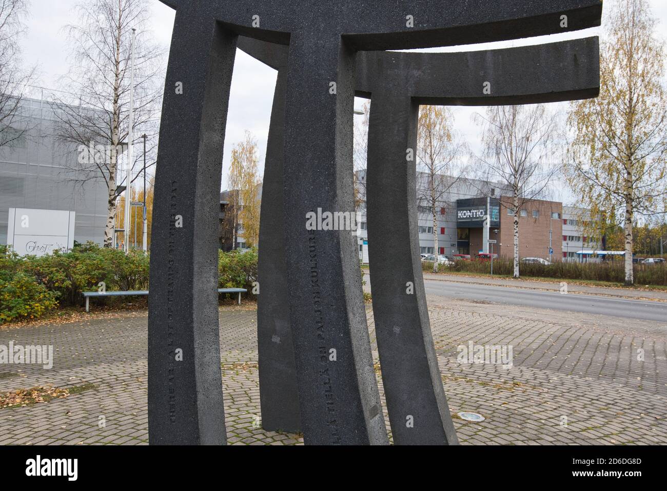 Artwork in Science park Technopolis (Teknologiakylä) in Oulu, Finland ...