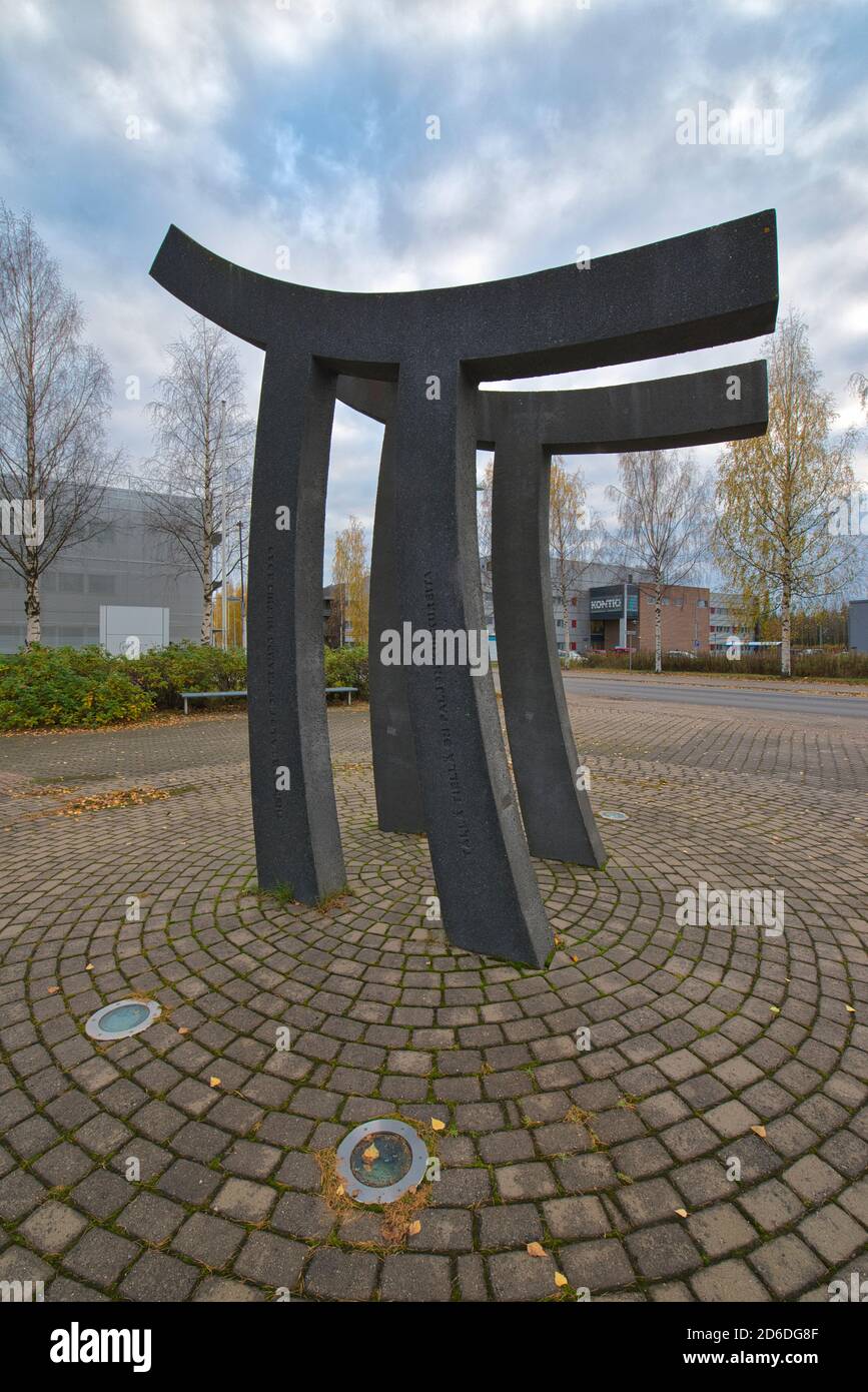 Artwork in Science park Technopolis (Teknologiakylä) in Oulu, Finland ...