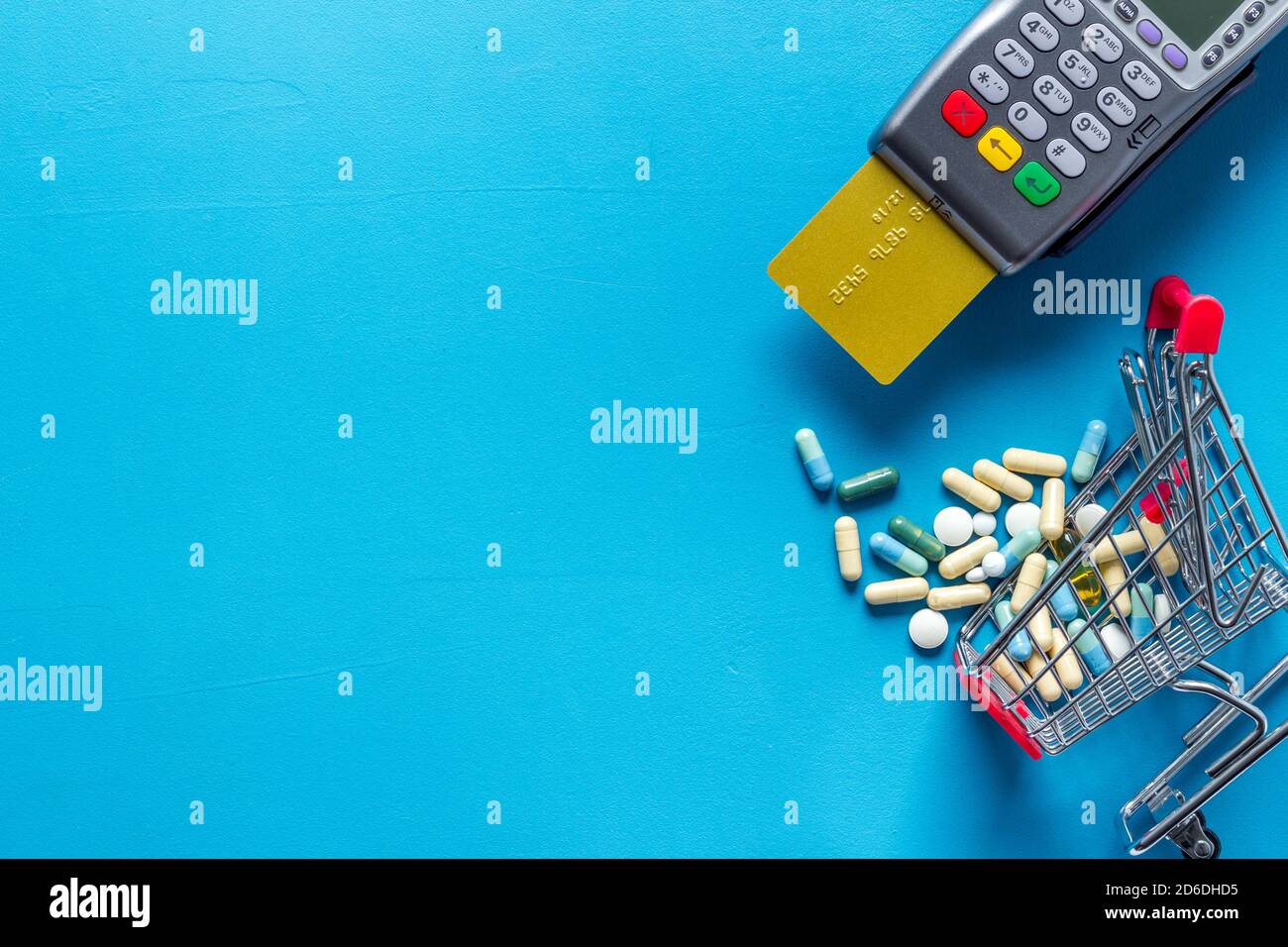 Online pharmacy shopping - payment for medicine by POS terminal with a ...