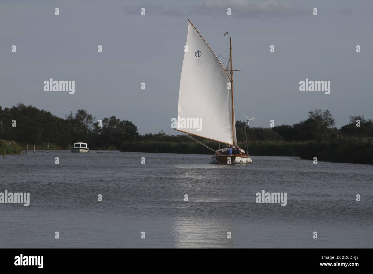 sailing on the Norfolk Broads Stock Photo - Alamy