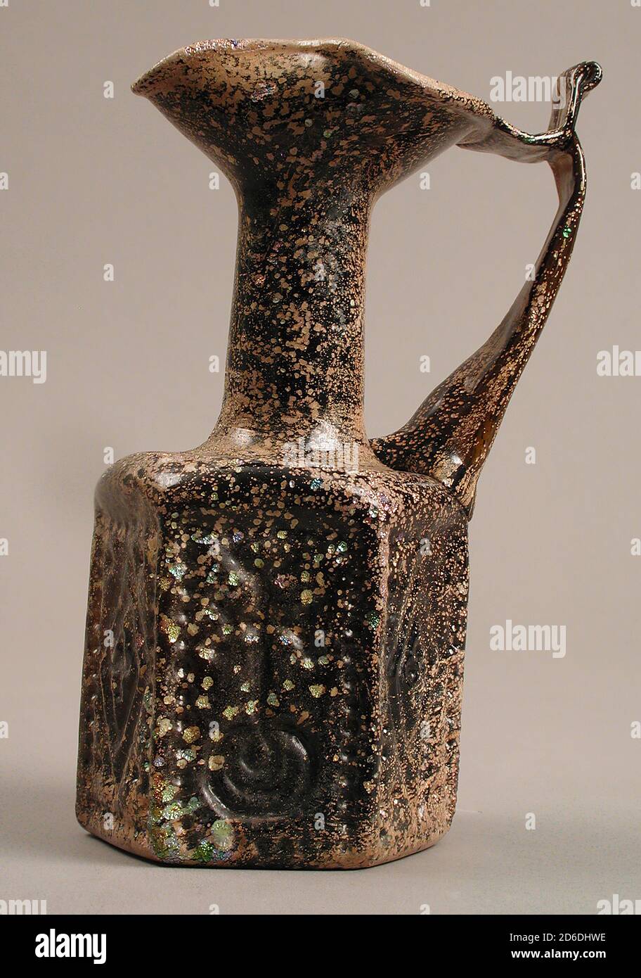 Hexagonal Jug, Byzantine, 500-650. Memento of a visit to the Holy Land ...