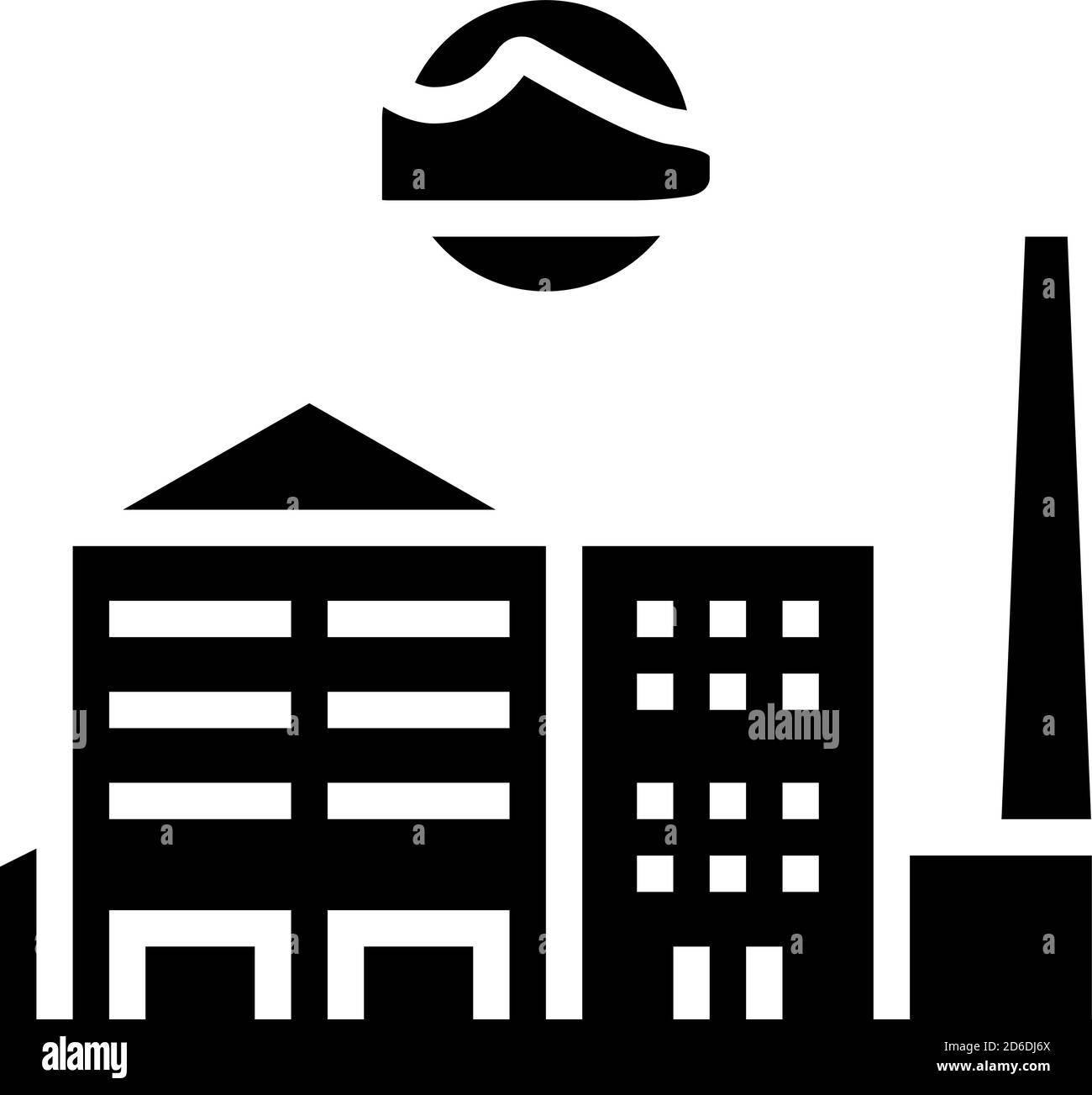 shoes factory glyph icon vector black illustration Stock Vector Image ...