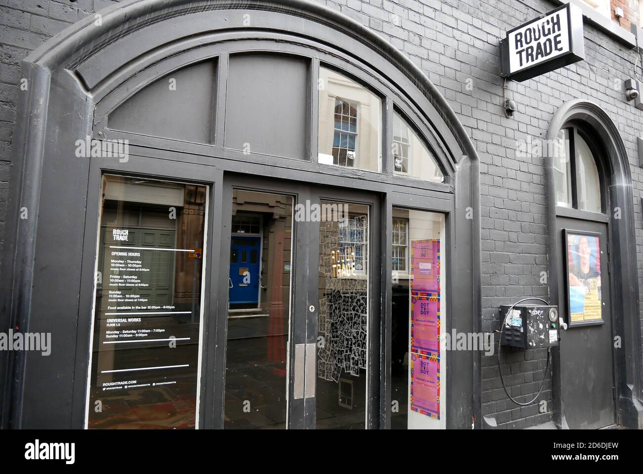 A closed Rough Trade store in Nottingham City Centre as businesses ...