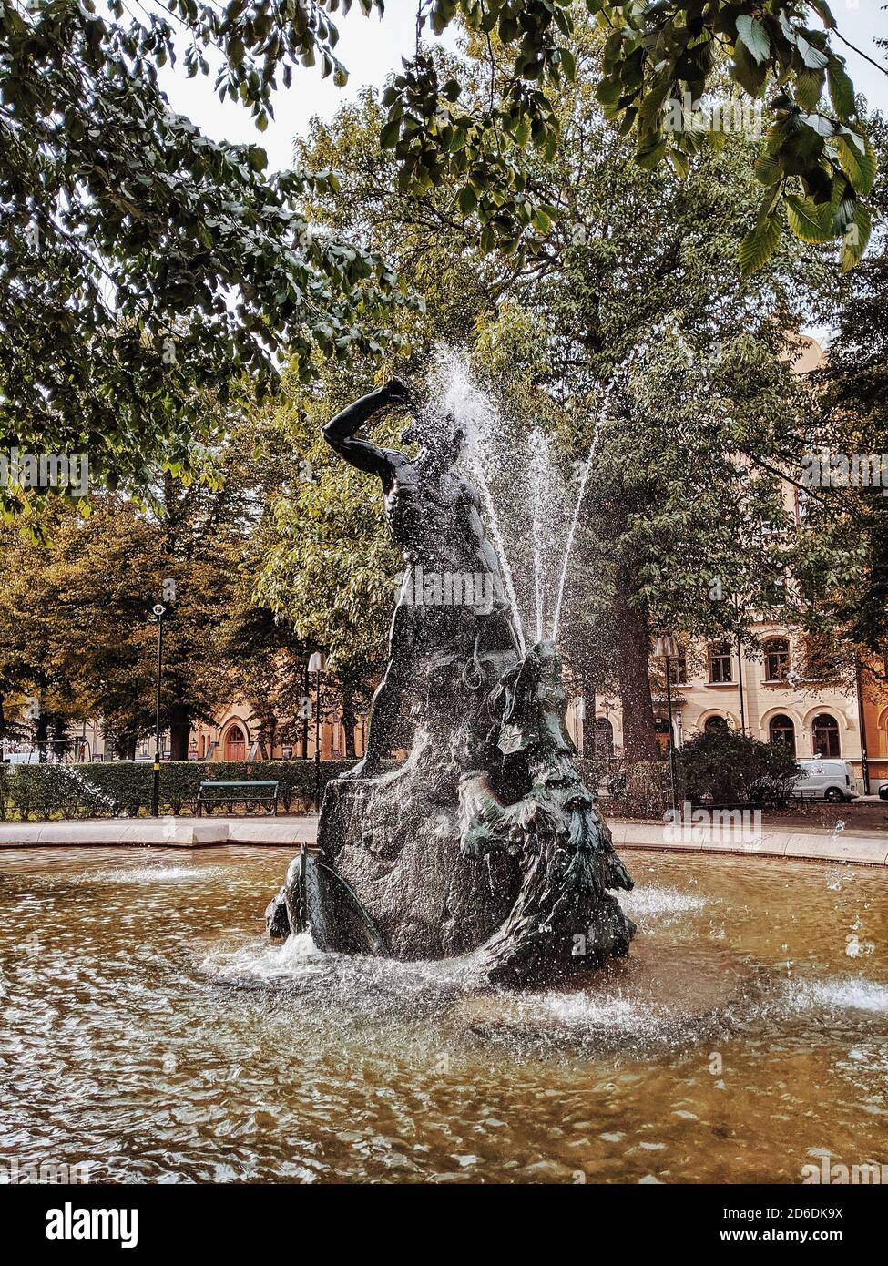 Stockholm, Sweden, "Tors Fiske" fountain by Anders Henrik Wissler ...