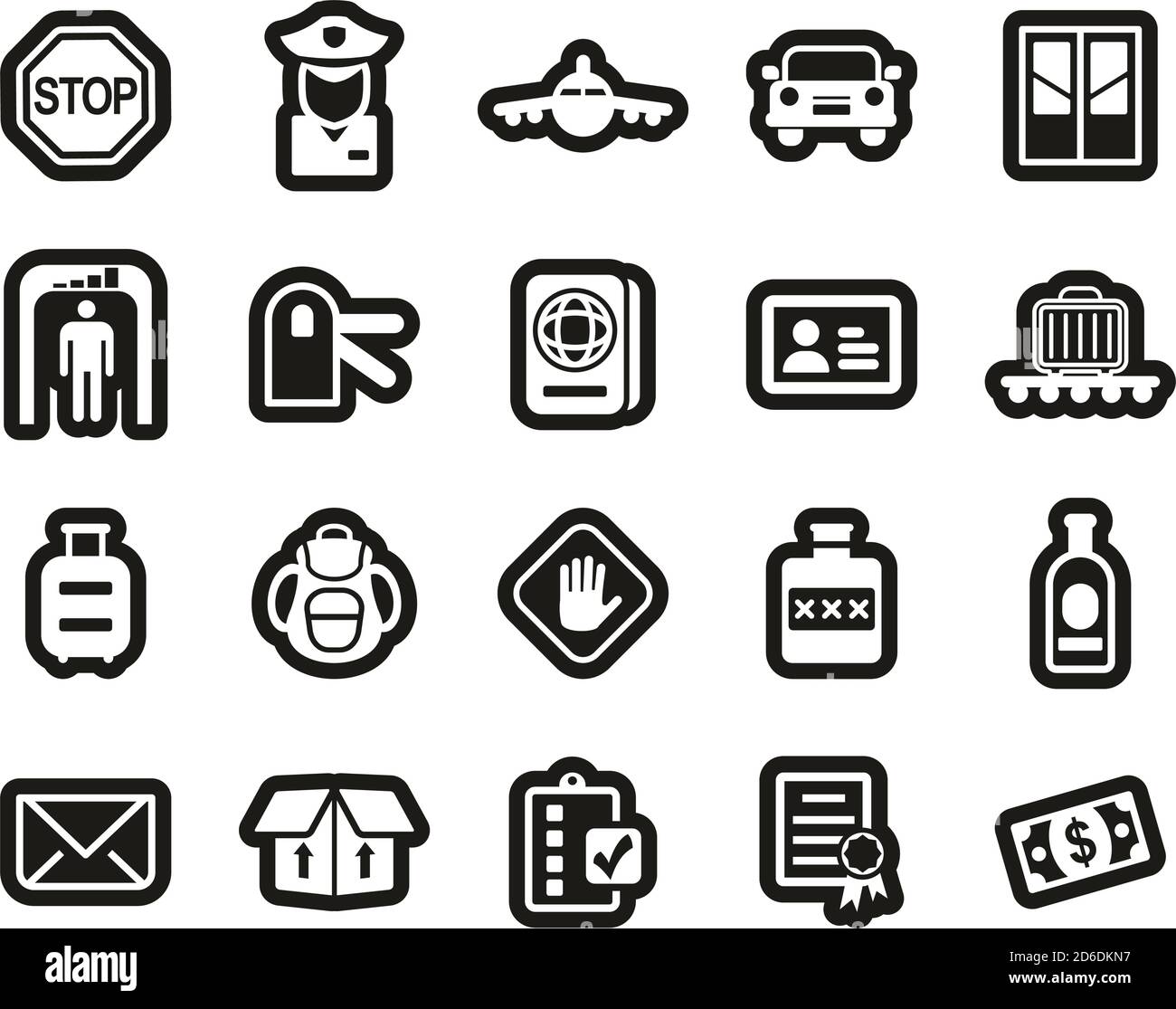 Customs officer suitcase Stock Vector Images - Alamy