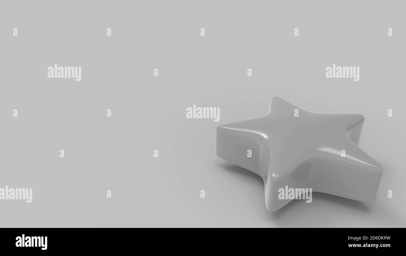 3d gray star on color background. Render and illustration of golden ...