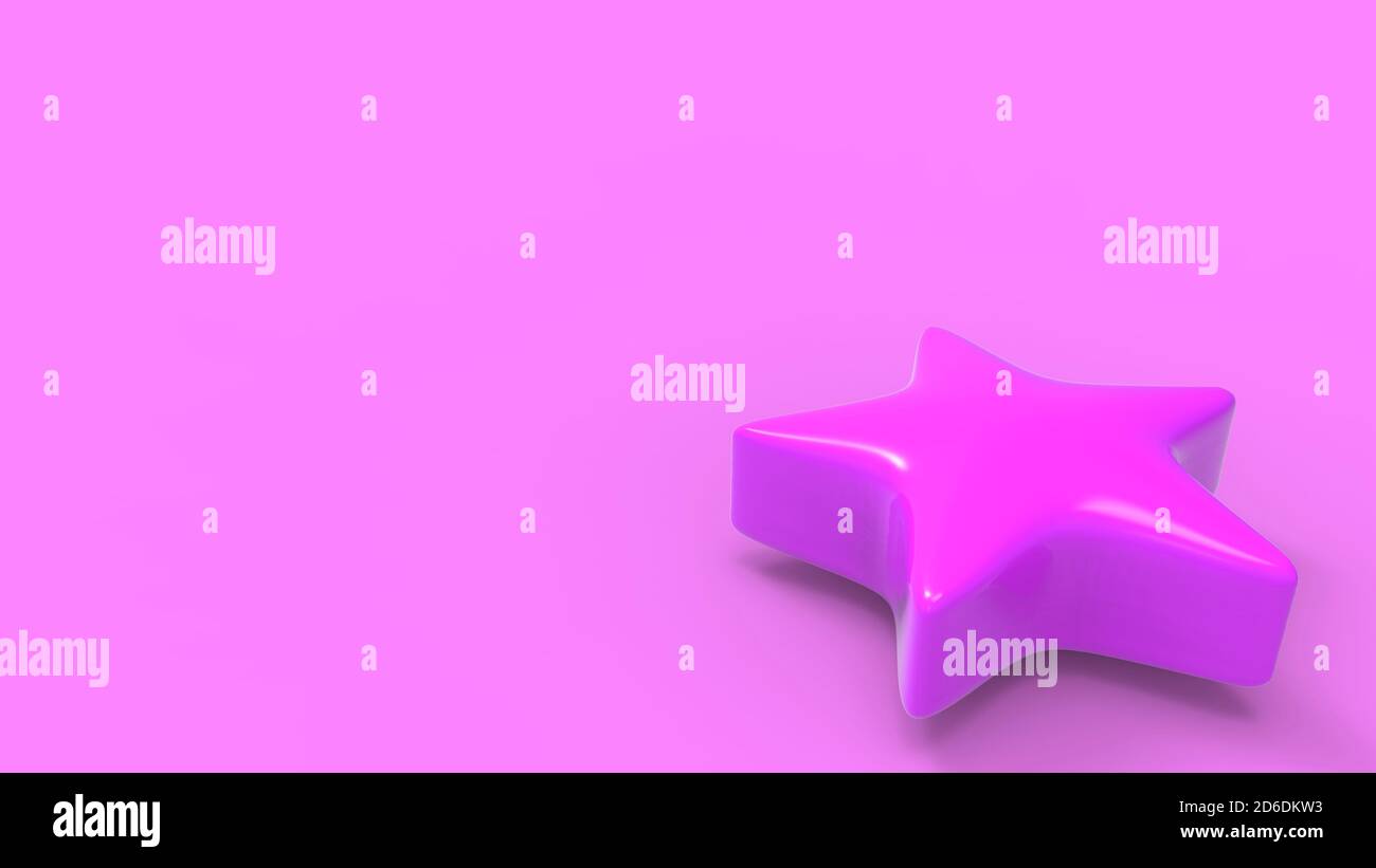 3d purple star on color background. Render and illustration of golden ...