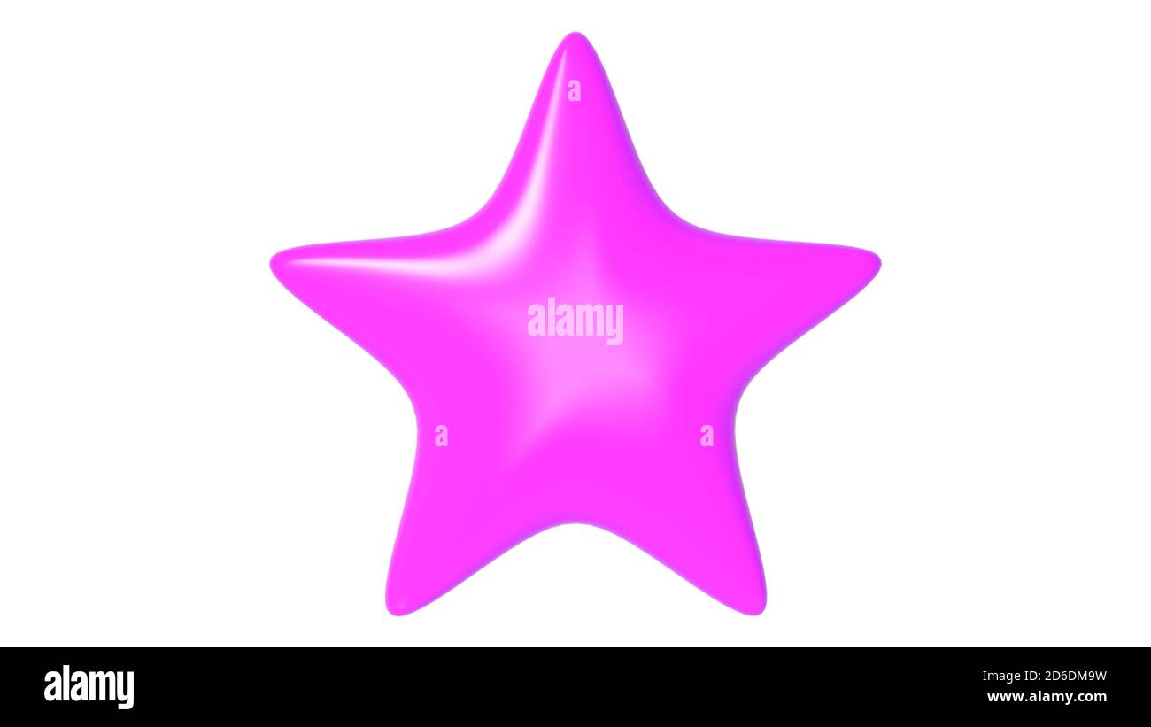 3d purple star on color background. Render and illustration of golden ...