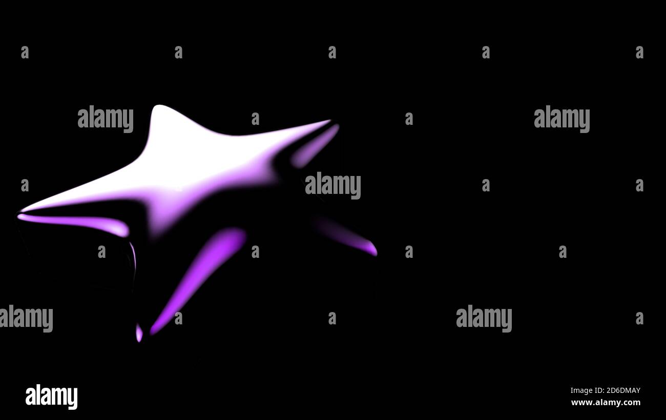 3d violet star on color background. Render and illustration of golden ...