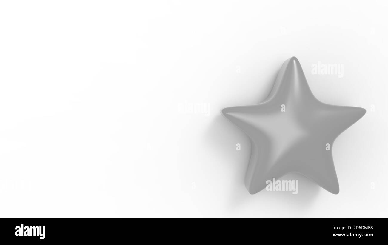 3d gray star on color background. Render and illustration of golden ...