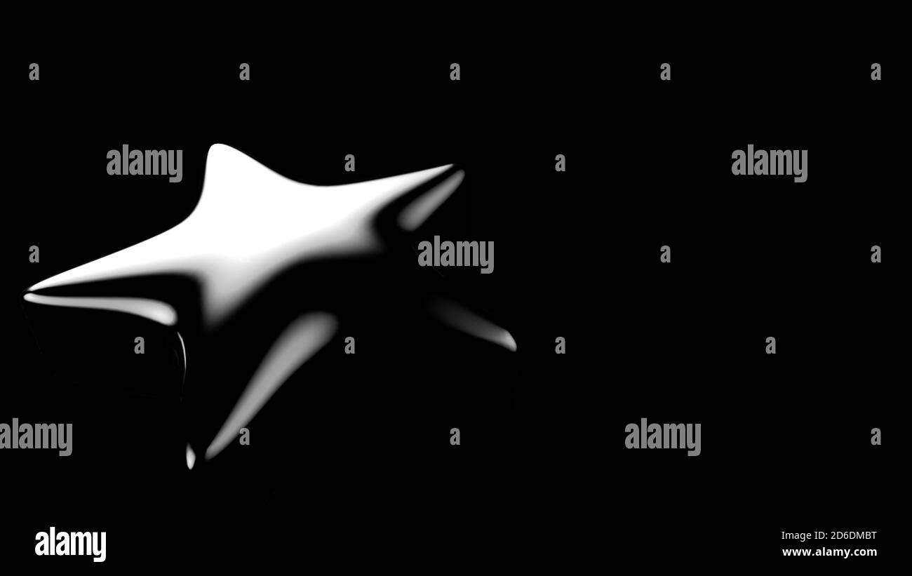 3d gray star on color background. Render and illustration of golden ...