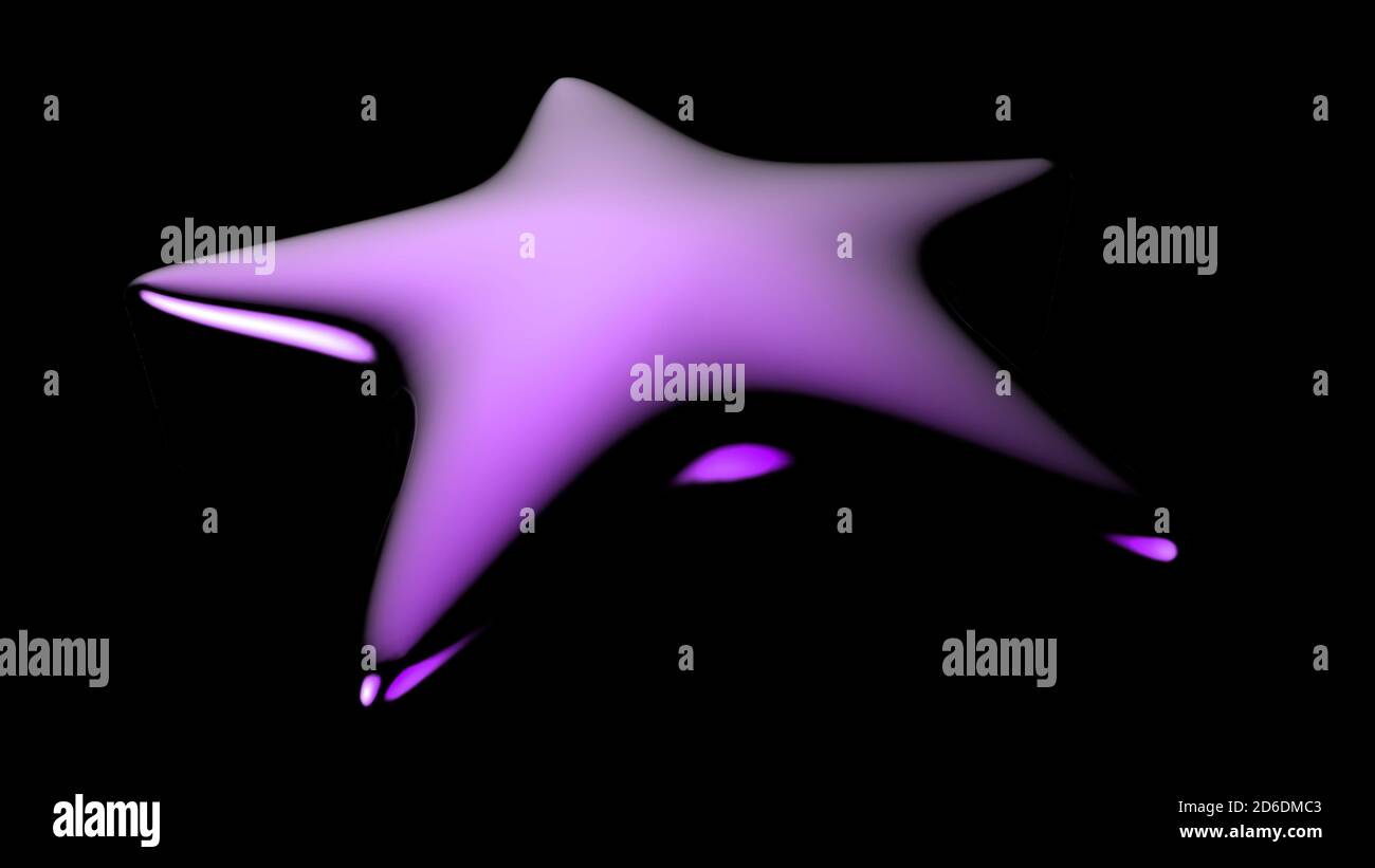 3d violet star on color background. Render and illustration of golden ...